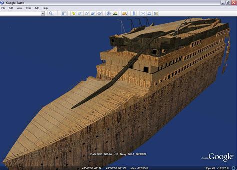 Top Imagen Titanic Wreck Coordinates Google Earth Abzlocal Fi