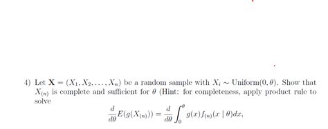 solved 4 let x x1 x2 xn be a random sample