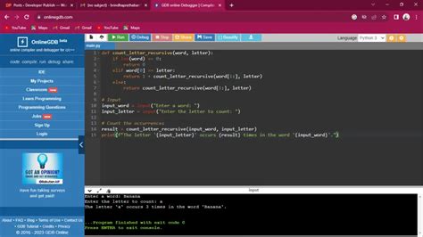 Python Program To Determine How Many Times A Given Letter Occurs In A String Recursively