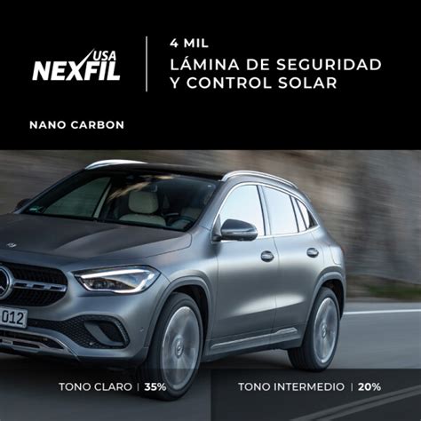 Lamina Seguridad Nexfil 35 Nano Carbon Premium Para Camioneta ML Center