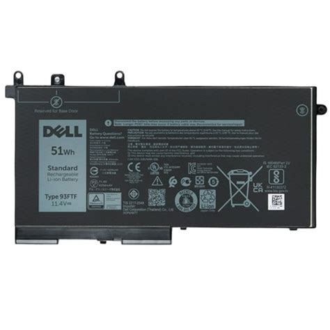 Dell 3 Cell 51 Wh Lithium Ion Replacement Battery For Select Laptops
