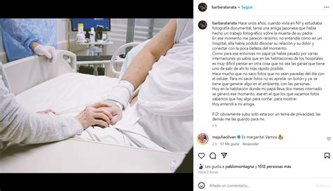 La hija de Jorge Lanata compartió la primera foto de su papá en medio