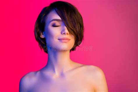 Portrait Of Two Attractive Nude Naked Perfect Women Bonding Cosmetic