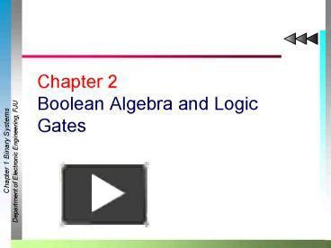 Ppt Chapter Boolean Algebra And Logic Gates Powerpoint Presentation