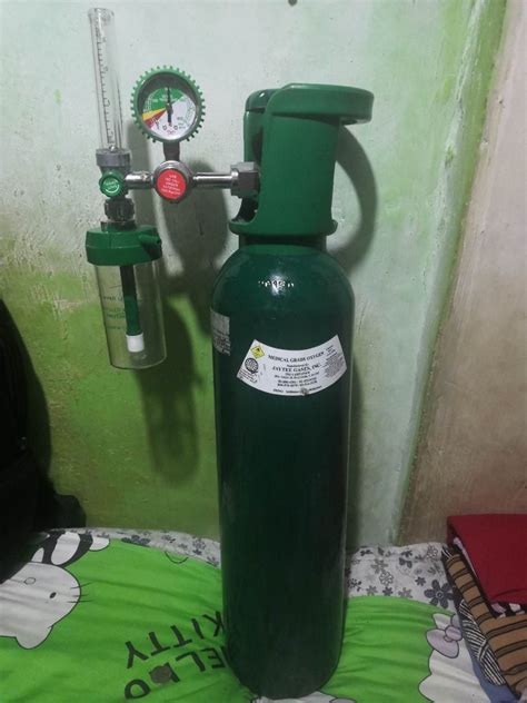 10lbs Oxygen Tank FULL Complete Set With Regulator And Mask Health