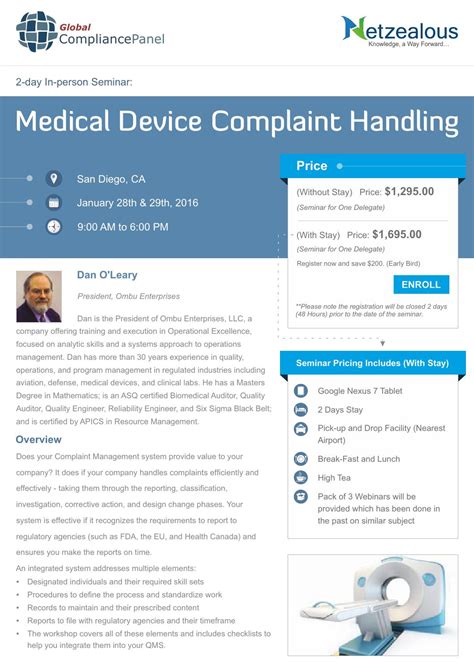 Medical Device Complaint Handling Globalcompliancepanel By John