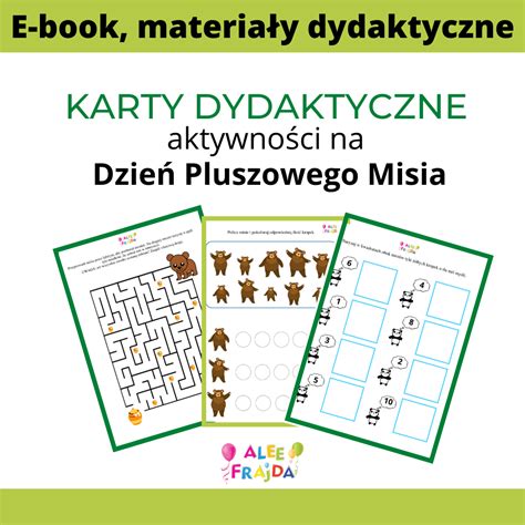 Karty pracy aktywności na Dzień Pluszowego Misia DP Sklep Aleefrajda