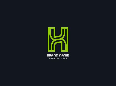 Logotipo De Letra H Moderna Vector Premium