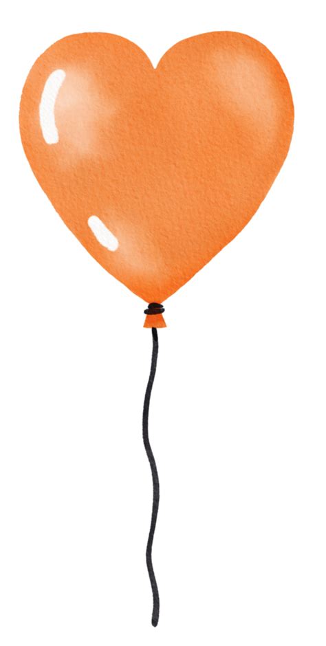 Watercolor Heart Colorful Balloon For Party Png