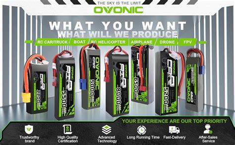 Amazon Ovonic 6S Lipo Battery 100C 1550mAh 22 2V Lipo Battery With