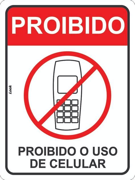 20 Placas Sinalização Aviso Proibido O Uso De Celular 15x20 Frete grátis