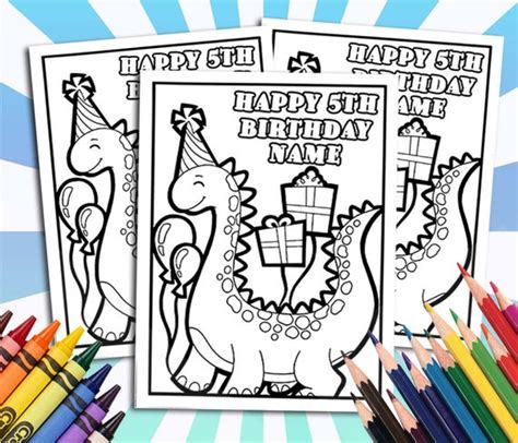 36 Happy Birthday Dinosaur Coloring Pages KareenStockard