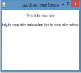 Java MouseListener Examples To Implement Java MouseListener