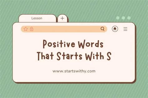 750 Positive Words That Starts With S