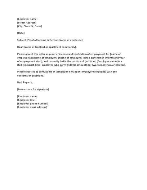 30 Great Proof Of Income Letters Doc PDF TemplateArchive