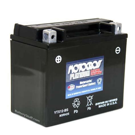 YTX12 BS Motocross 12 Volt Motorcycle Replacement Battery By Yuasa