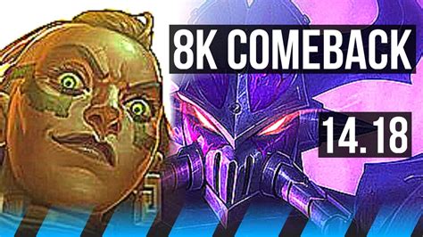 ILLAOI Vs KASSADIN MID 8k Comeback 10 Solo Kills 62k DMG