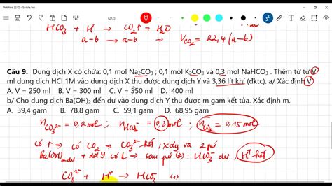 Dung dịch X có chứa 0 1 mol Na2CO3 0 1 mol K2CO3 và 0 3 mol NaHCO3