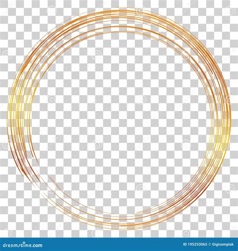 Desenho Manual Vetorial Desenho Em Círculo Dourado a Partir De Vários