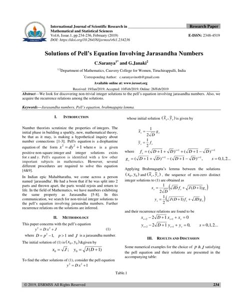 pdf solutions of pell s equation involving jarasandha numbers