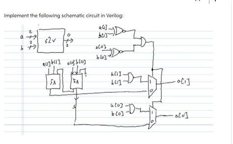 Solved Implement The Following Schematic Circuit In Verilog Chegg