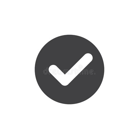 Check Checkmark Flat Icon Round Simple Button Circular Vector Sign