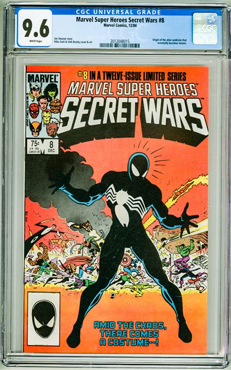 Marvel Super Heroes Secret Wars Cgc White Pages Comic Books