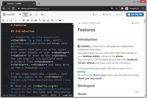 free self hosted collaborative markdown editor with charts mathjax