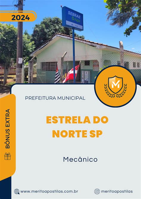 Apostila Mecânico Prefeitura de Estrela do Norte SP 2024 Mérito Apostilas