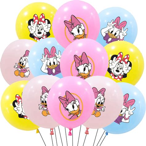 Disney 10 20pcs Pink Minnie Mouse Daisy Duck 12 Inch Latex Balloon