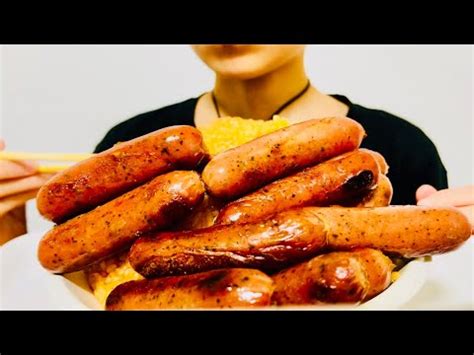 咀嚼音 ASMRハーブウインナー チキンライス sausage rice YouTube