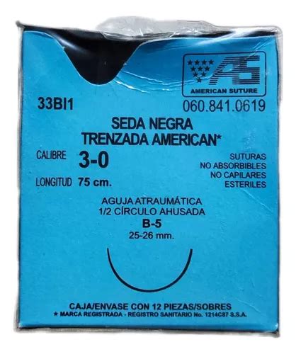 Hilo Seda Negra Con Aguja Cuotas Sin Inter S