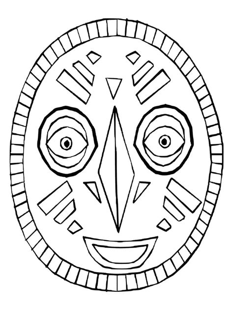 M Scaras Africanas Para Colorir Pintar Imprimir Consci Ncia