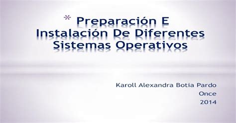Preparaci N E Instalaci N De Diferentes Sistemas Operativos Pdf