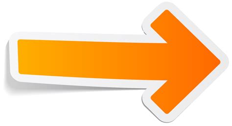 Arrow Orange Right Transparent PNG StickPNG