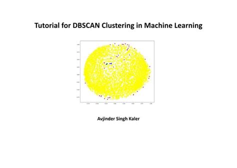 tutorial for dbscan clustering in machine learning ppt