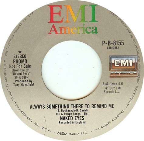 Naked Eyes Always Something There To Remind Me 1983 Vinyl Discogs