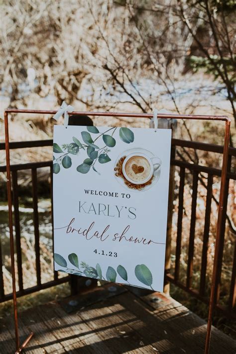 Love Is Brewing Welcome Sign Template Coffee Bridal Shower Etsy