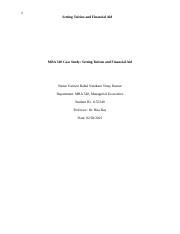 Managerial Eco MBA 540Setting Tuition And Financial Aid 1 Docx 1