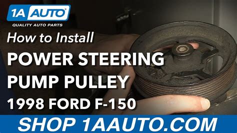 How To Install Replace Power Steering Pump Pulley Ford F Youtube