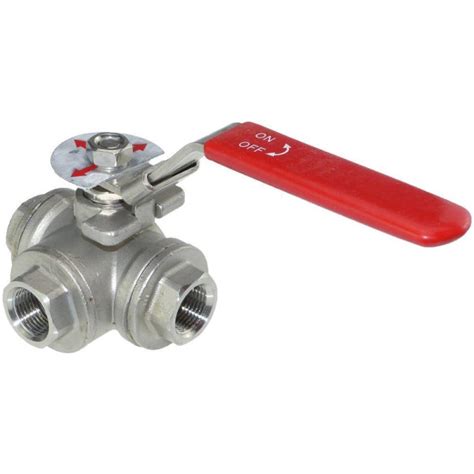 Edelstahl 3 Wege Kugelhahn T Bohrung 23 67