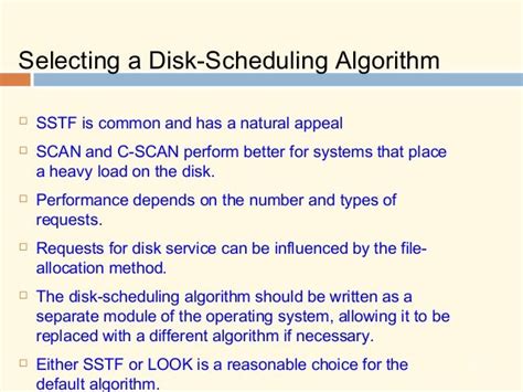 disk scheduling algorithms