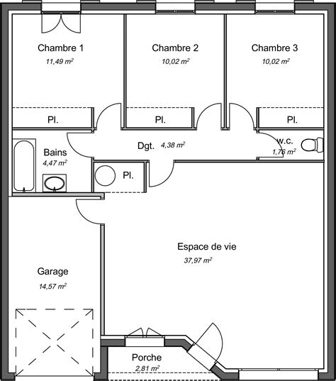 Plan De Maison Plain Pied 2 Chambres Ventana Blog