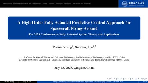pdf a high order fully actuated predictive control approach for spacecraft flying around
