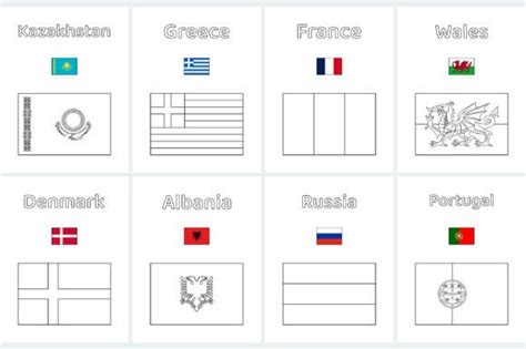Flags Of Europe Coloring Pages