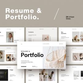 Freepiker Resume Portfolio Google Slide Template