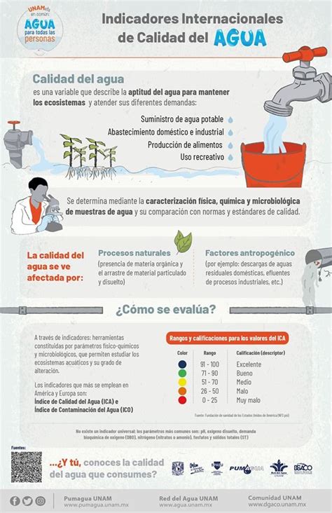 Indicadores internacionales de Calidad del agua Infografía Agua org mx