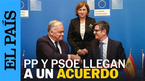 PP Y PSOE Pons y Bolaños explican las claves del acuerdo para renovar