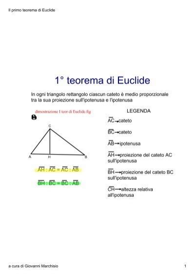 Pdf Il Primo Teorema Di Euclide