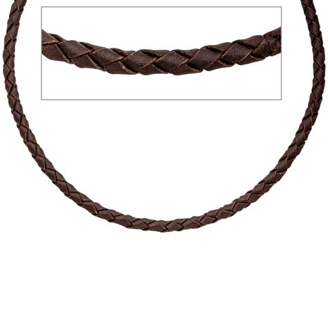 Juwelier Gr Tzmacher Leder Halskette Kette Schnur Braun Cm